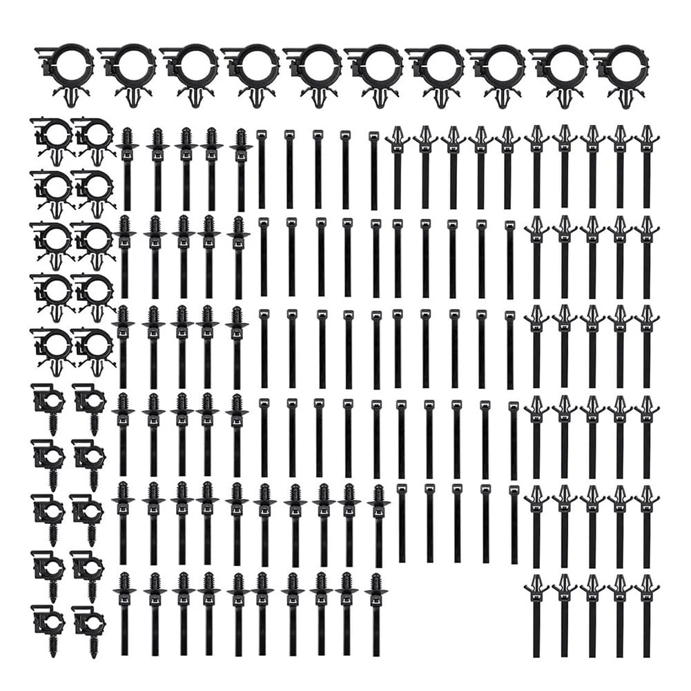 SOFEIYA 150 Pcs Car Wire Routing Clips Push Mount Cable Zip Tie Auto ...