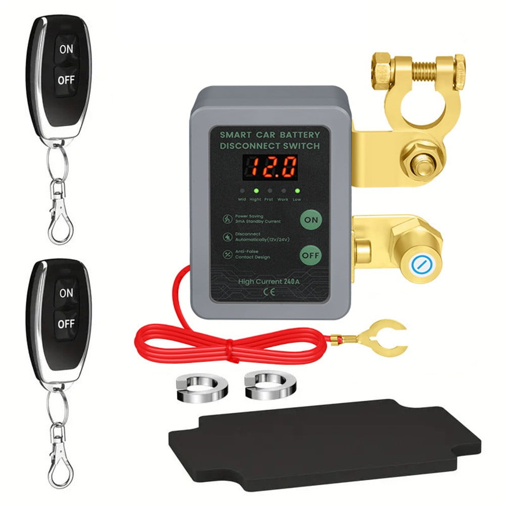 SOFEIYA 240A 12V Remote Battery Disconnect Switch Led Automatic Power ...