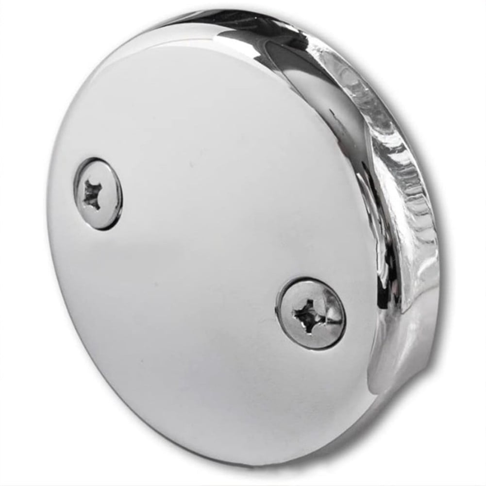 SOFEIYA 3.25" Tub Overflow Drain Cover Dual Hole with Screws Fits Most ...