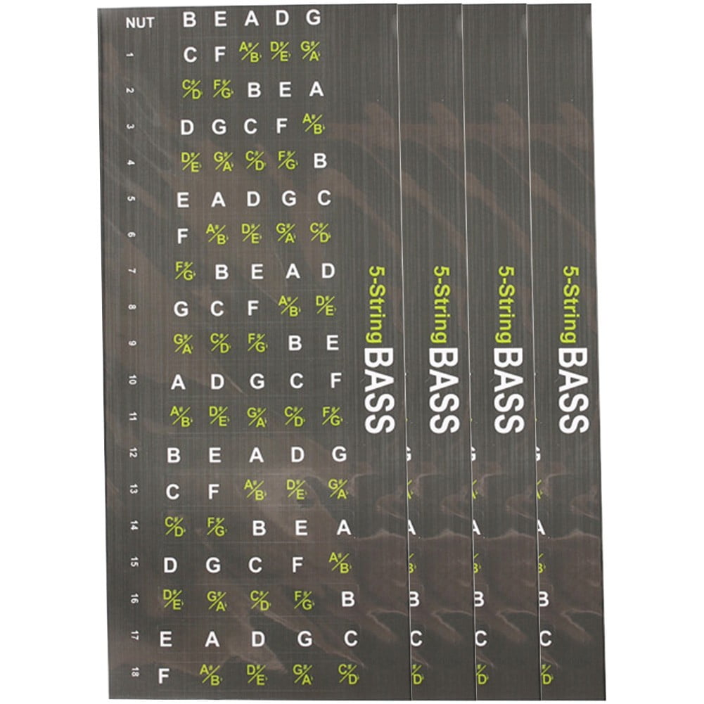 SOFEIYA 4/5 String Bass Guitar Note Map Decals: Learn Scales & Note ...
