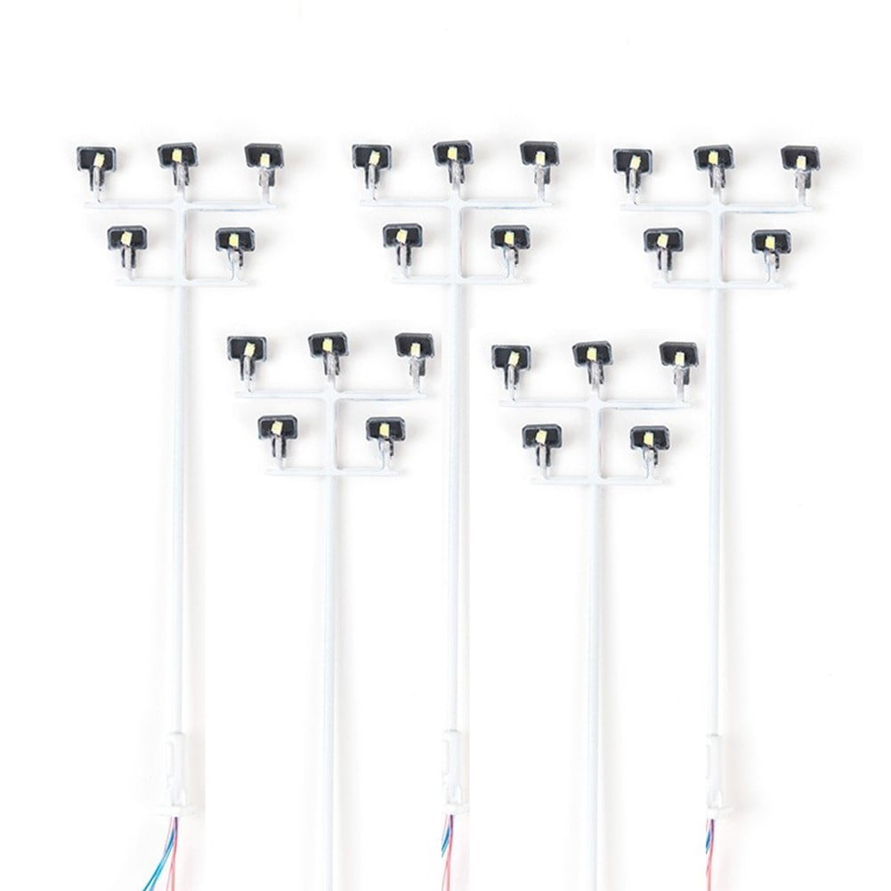 SOFEIYA 5PCS HO Scale Model Lighting Tower 3V Train Light Railway LED ...