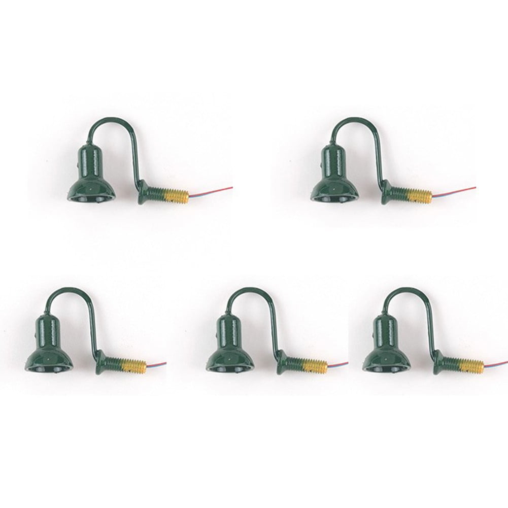 SOFEIYA 5pcs Wall Light Models 1:87 HO Scale LED Lamp Street Light Toys ...