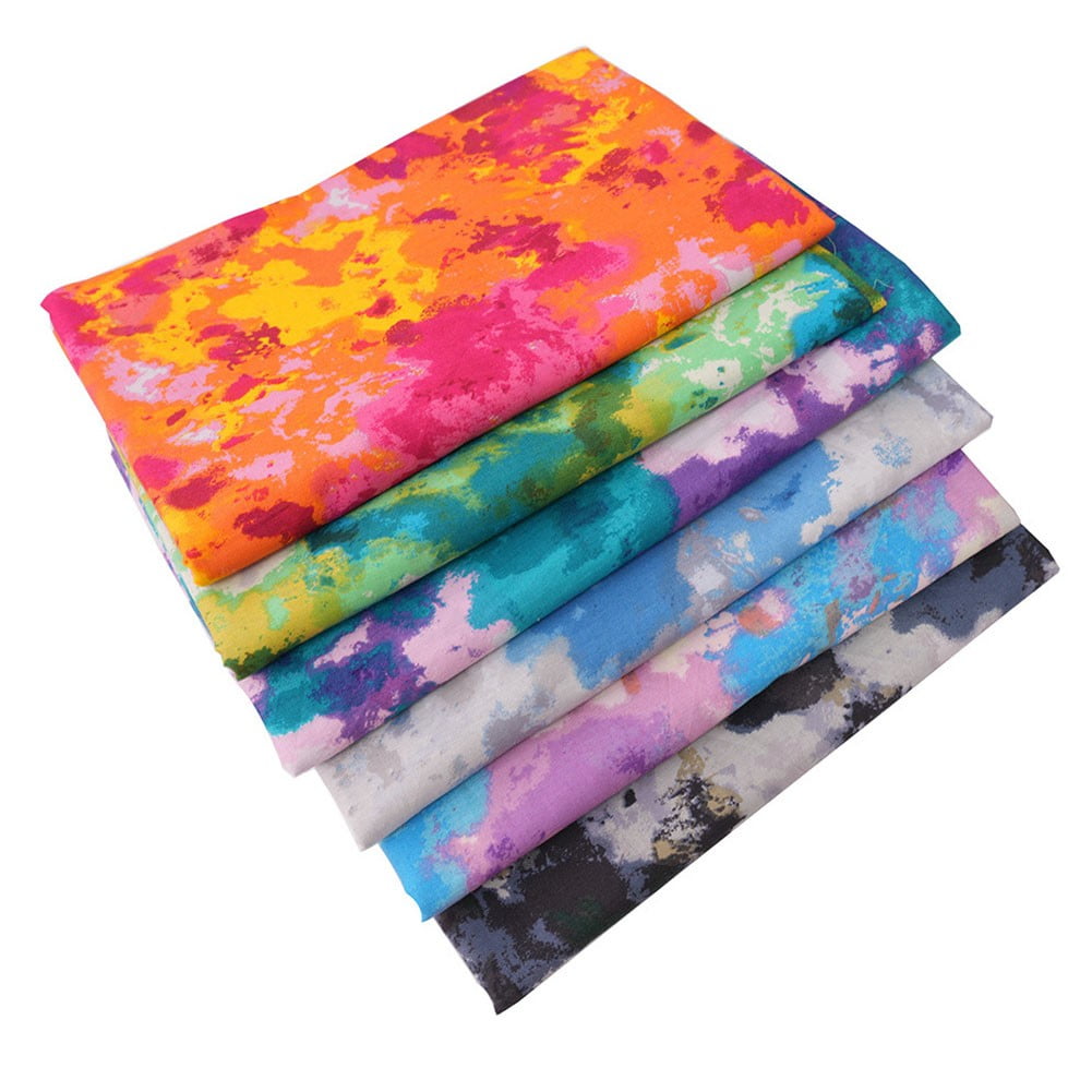 SOFEIYA 6pc Handmade Splicing Of Gradient Halo Dyeing Fabric Cotton ...