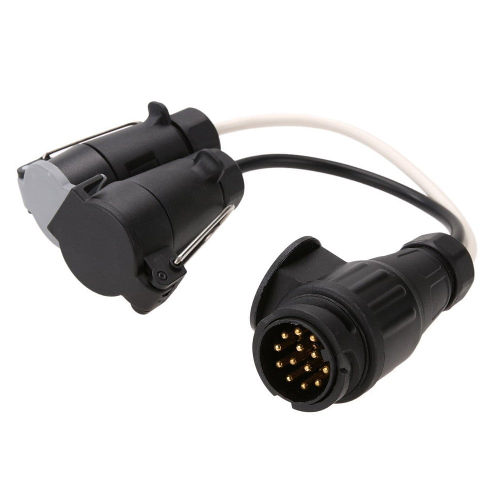 SOFEIYA 7Pin 12V Trailer Adapter Towing for Semi‑trailer Trailer Socket ...