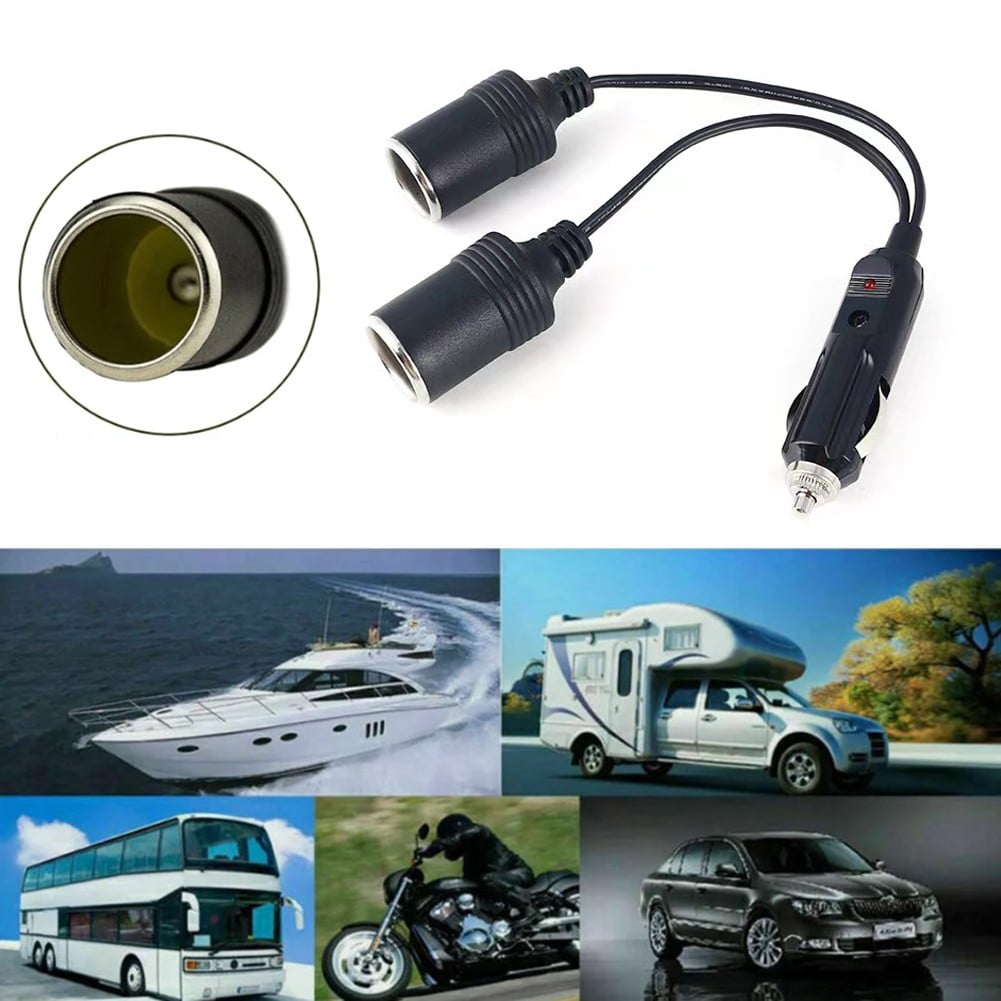Car Cigarette Lighter 2 Way Socket Splitter 12v Power Charger Adapter ...