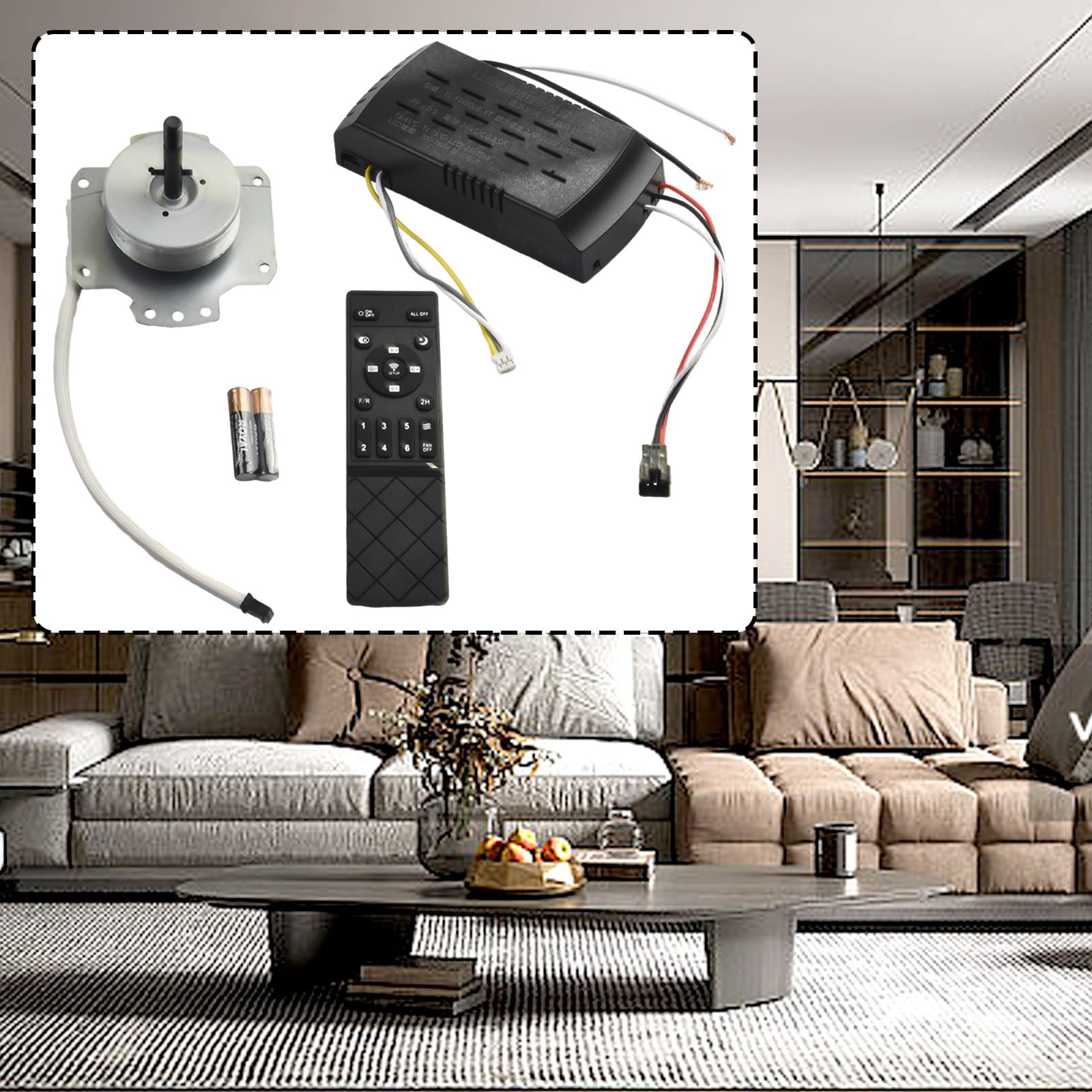 SOFEIYA Ceiling fan lamp remote controller receiver 18-70W fan lamp ...