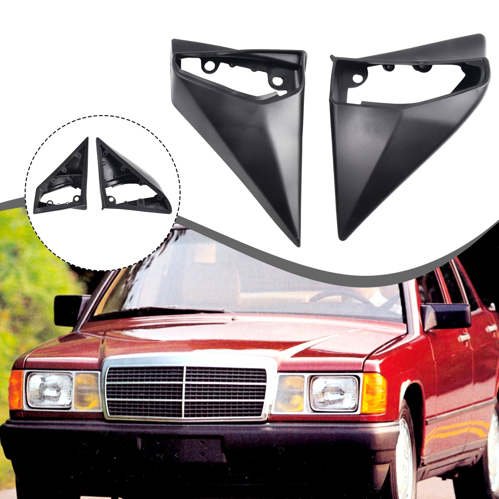 SOFEIYA Exterior Mirror Rubber Seals Fit for Mercedes W201 W124 ...