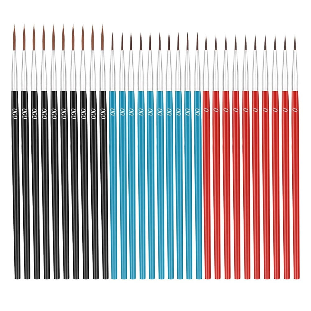 SOFEIYA Fine Detail Brushes for Detailed Artwork 30 Piece Set for ...