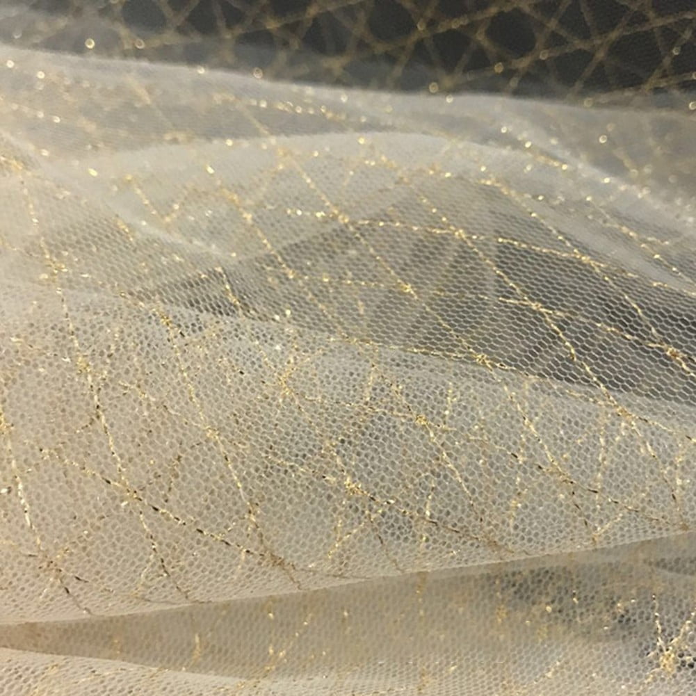 SOFEIYA Flexible Gold Thread Mesh Fabric for Various Clothing and ...