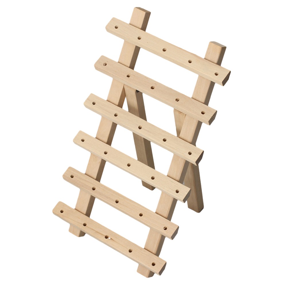 SOFEIYA Hand Sewing Diy Storage Rack 16 30 Wooden Foldable Thread Rack ...