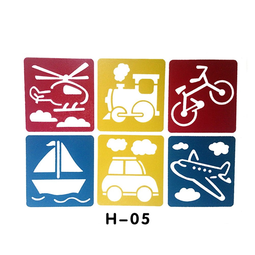 SOFEIYA Kids Drawing Toys Animal Car DIY Painting Template Stencils Art ...