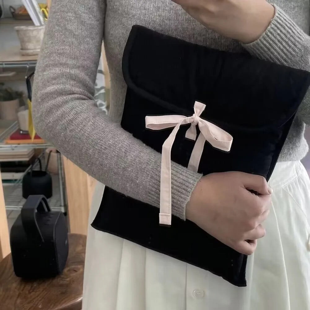 SOFEIYA Korean Bow Knot Computer Bag Black Pink Bow Tablets Computer ...