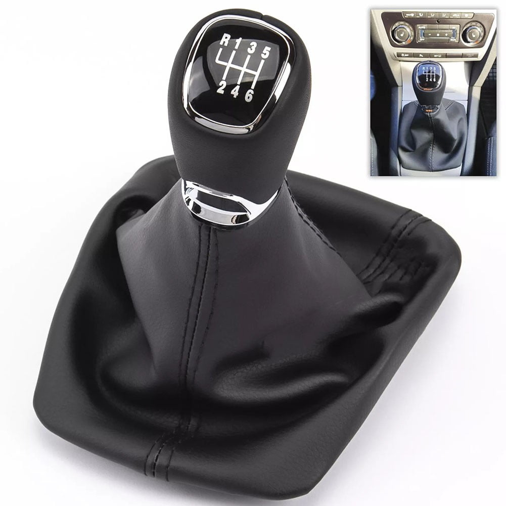 SOFEIYA LEATHER GEAR SHIFT KNOB 6 SPEED HANDLE SHIFTER for SKODA for ...