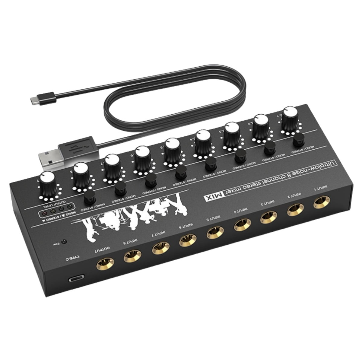 SOFEIYA Mini Audio Mixer 6 8 Channel Line Mixers Stereo for Microphone ...