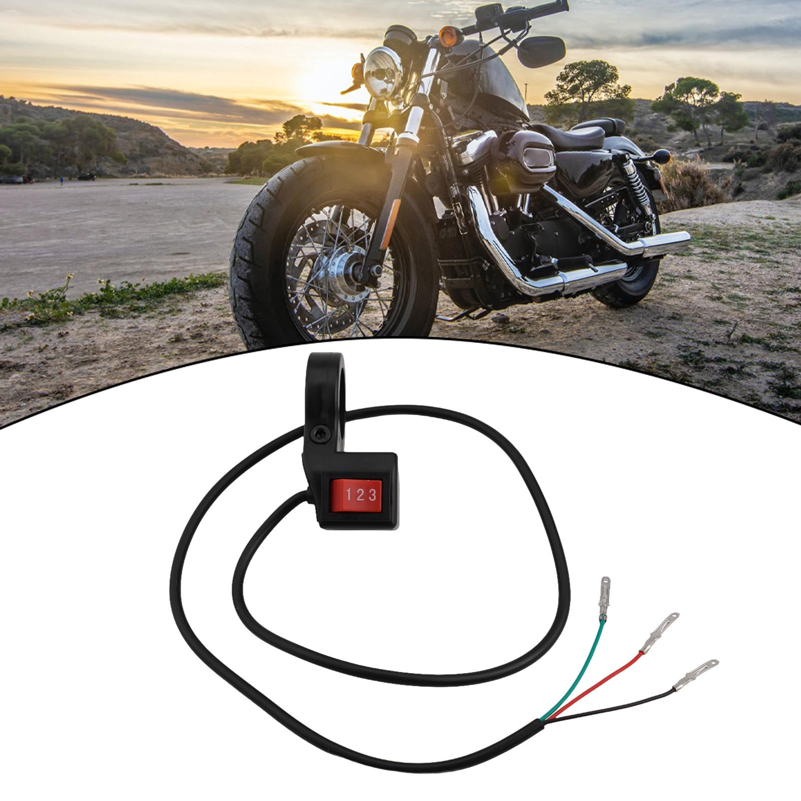 SOFEIYA New 22mm 7/8in Electric 3 Speed Module Handlebar Switch Shift ...