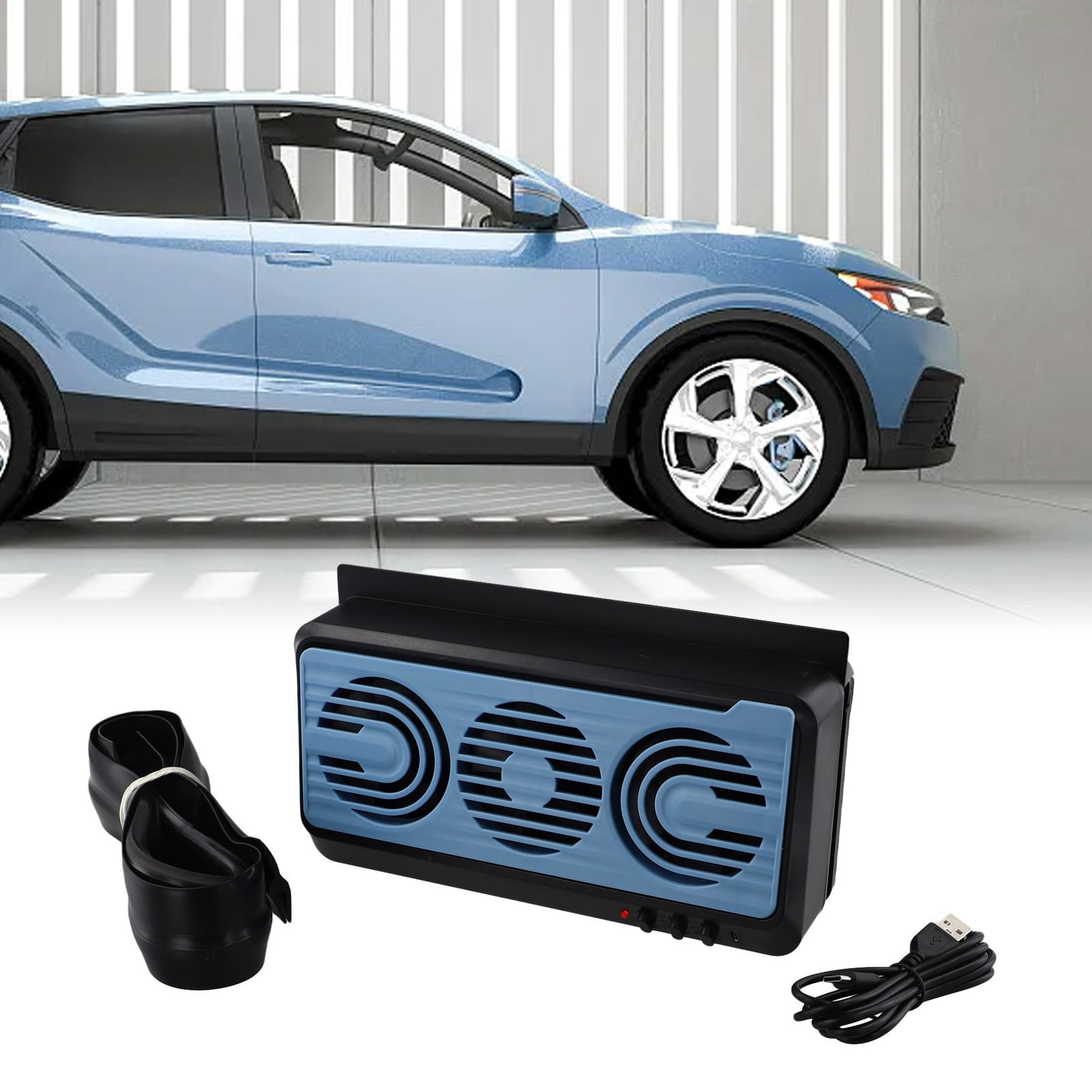 SOFEIYA Powerful Car Radiator Solar Air Cooler Circulator Auto Exhaust ...