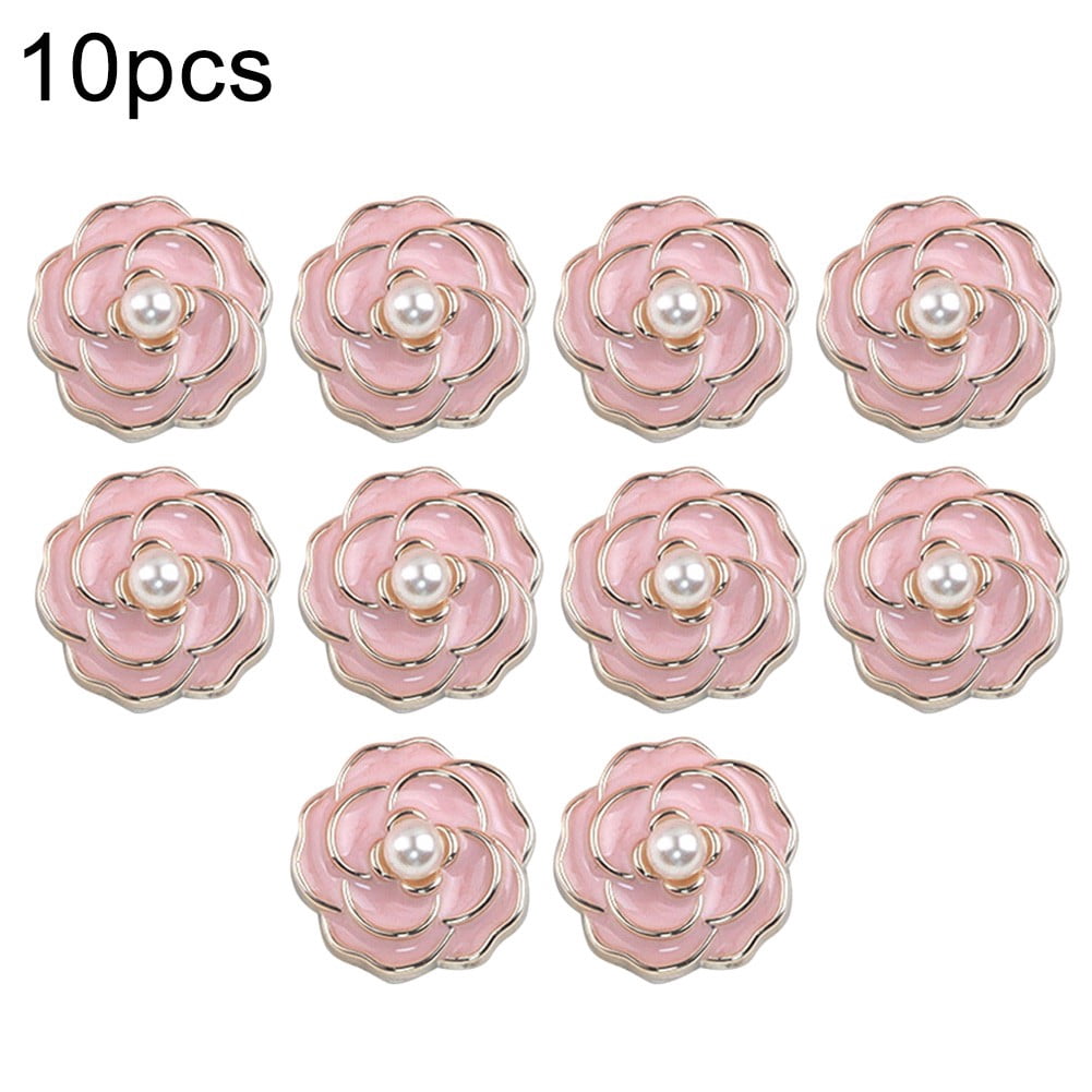 SOFEIYA Sparkling Rhinestone Flower Pearl Buttons for Clothing and ...
