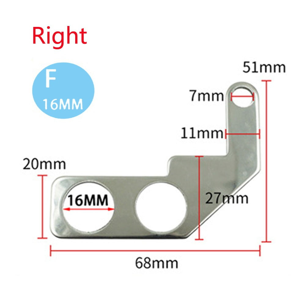 SOFEIYA Stainless Steel LED Motorcycle Switch Handlebar Tap Mirror 16MM ...