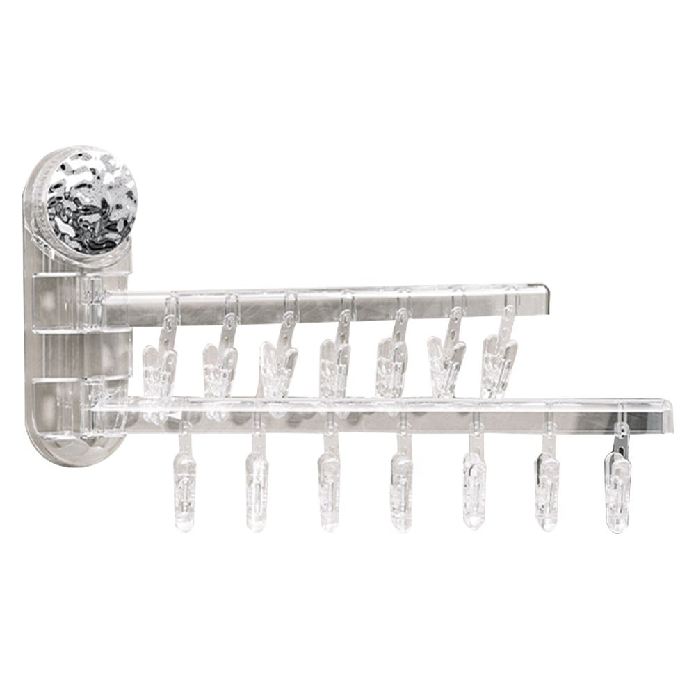 SOFEIYA Suction Fixation Laundry Hanger with Clips Drying Foldable ...