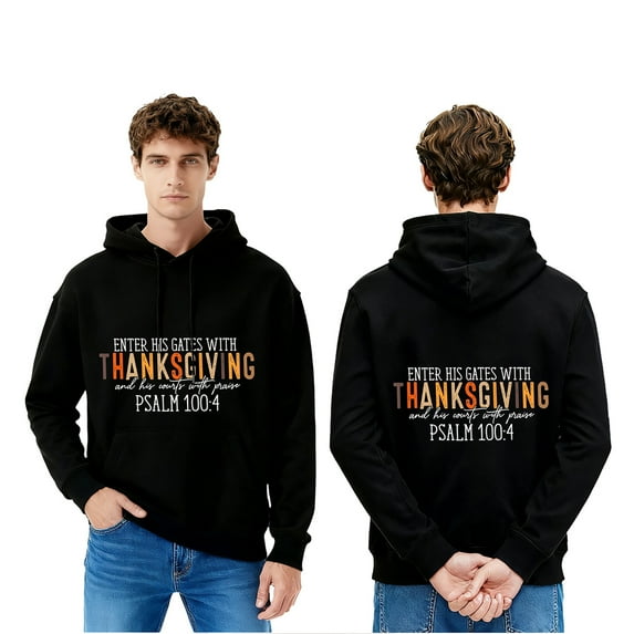 SOFIKAANMU Turkey Print Hoodie for Thanksgiving, Men’s Fleece ...