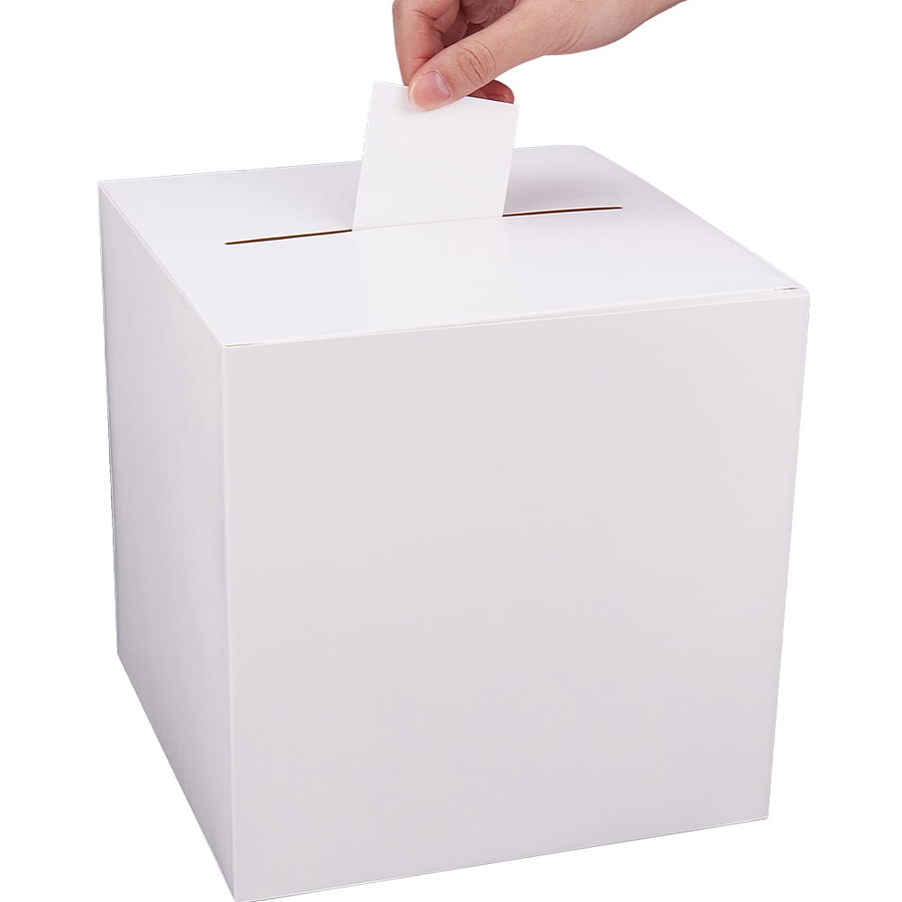 SOFPLAT Kraft Paper Card Box White Wedding Card Box Favor Cardboard ...
