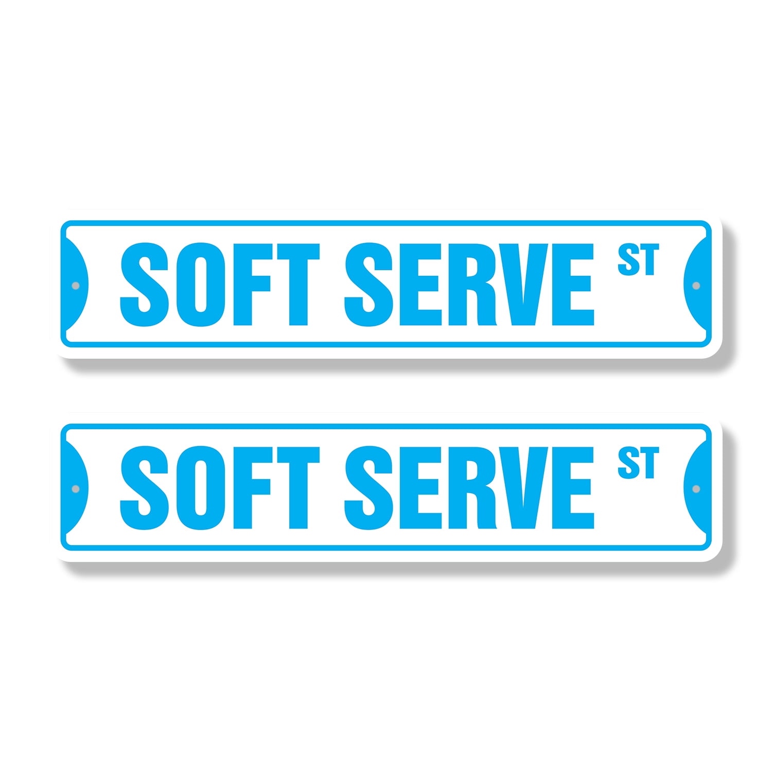 SOFT SERVE Classic Street Sign (2 Pack) ice cream shop lover cone Road ...