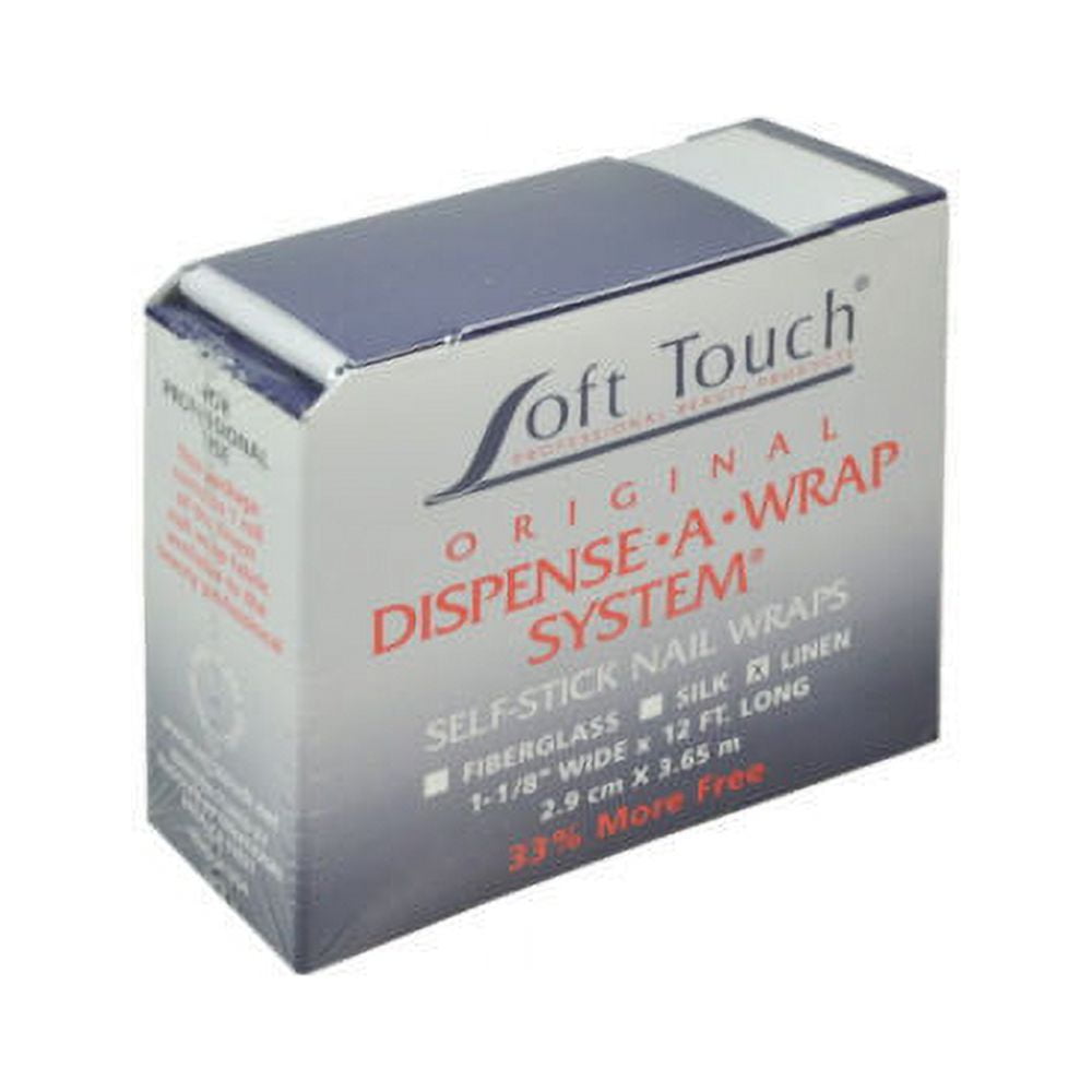 softtouch Dispense-A-Wrap Nail Wrap System, Self-Adhesive Linen Wraps ...
