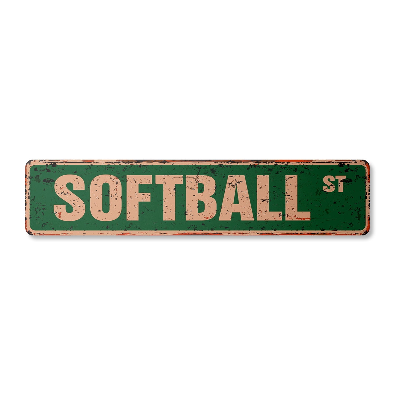 SOFTBALL Vintage Plastic Street Sign player bat signs glove team ...