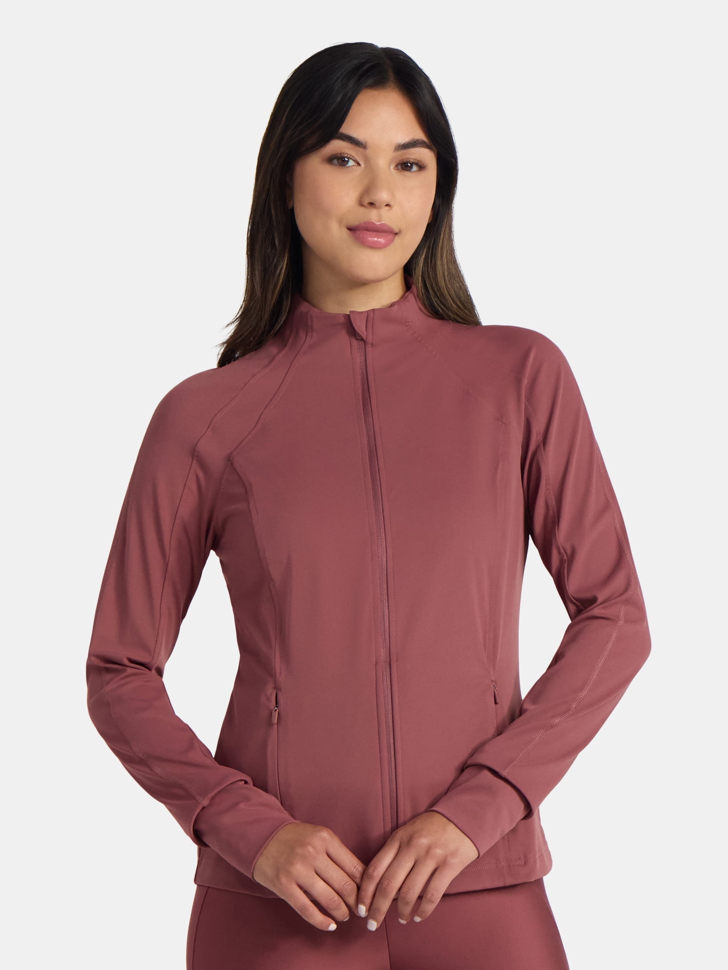 Avia Women's and Women's Plus SoftSculpt Zip Up Active Jacket, Sizes XS ...