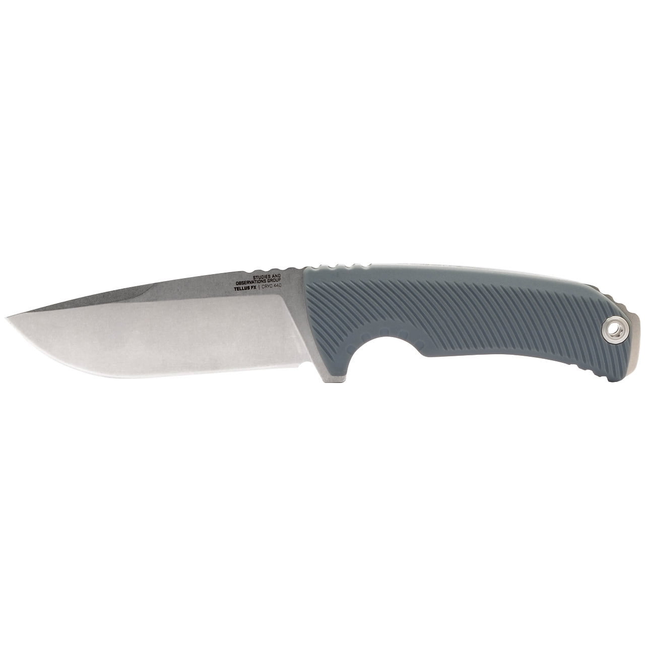 SOG Tellus FX Fixed Blade Knife 4.2" Clip Point 440 Stonewashed Blade ...