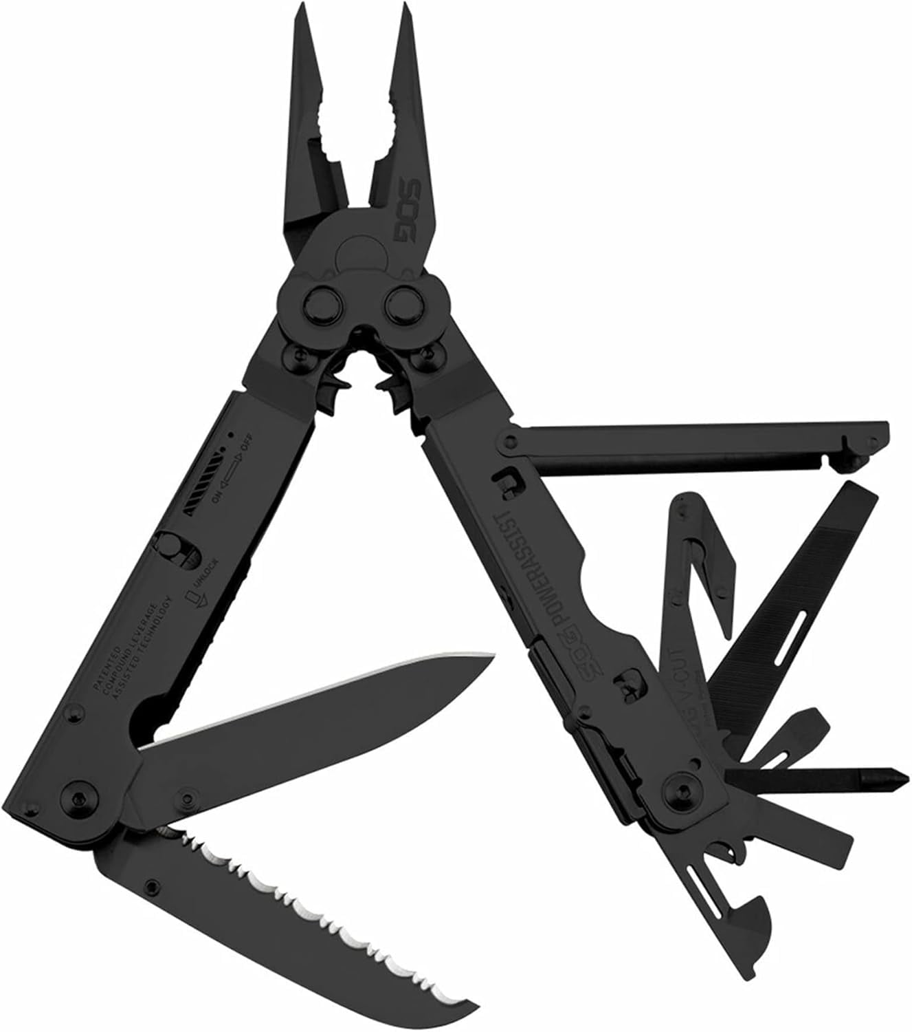 SOG Multi-Tool Pliers- PowerAssist Multi-Tool Pocket Knife and Utility ...