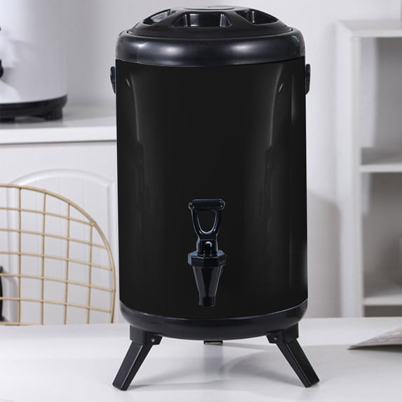 SOGA 10L Stainless Steel Insulated Milk Tea Barrel Hot and Cold ...