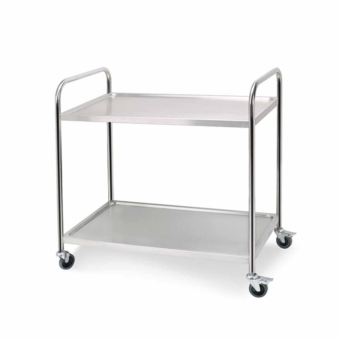 SOGA 2 Tier 86x54x94cm Stainless Steel Kitchen Dinning Food Utility ...