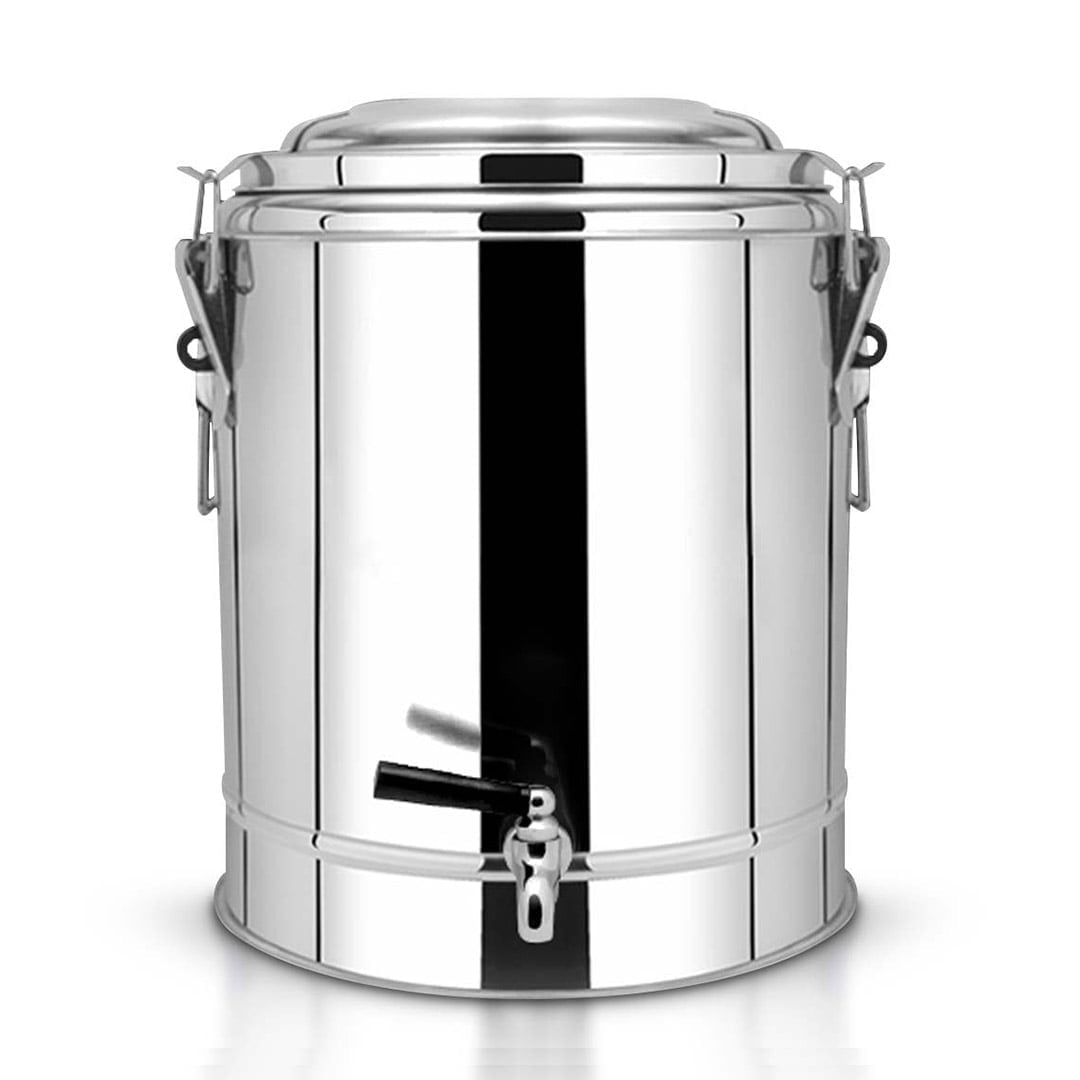 SOGA 22L Stainless Steel Insulated Stock Pot Dispenser Hot & Cold ...