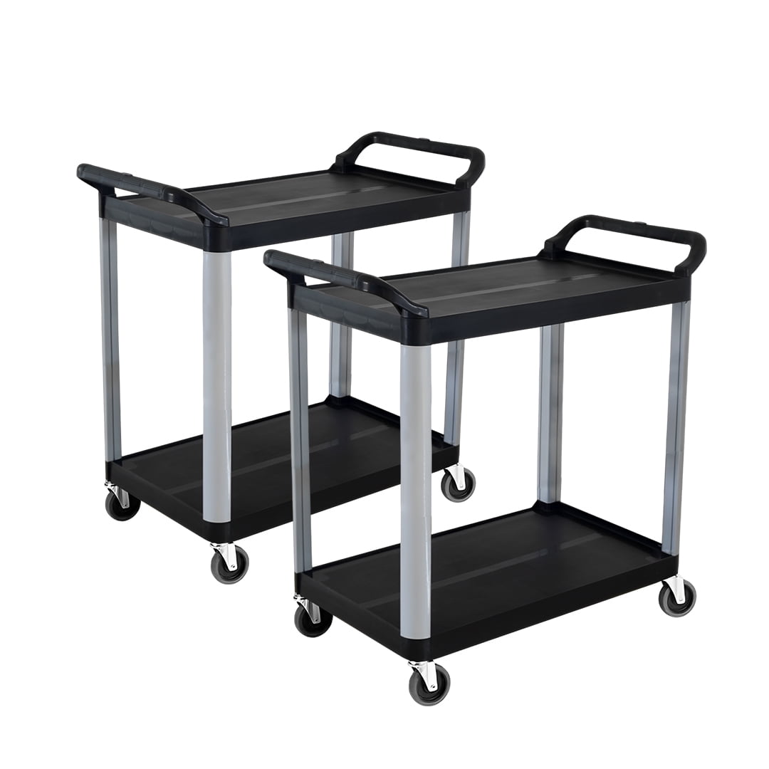 SOGA 2X 2 Tier Food Trolley Portable Kitchen Cart Multifunctional Big ...