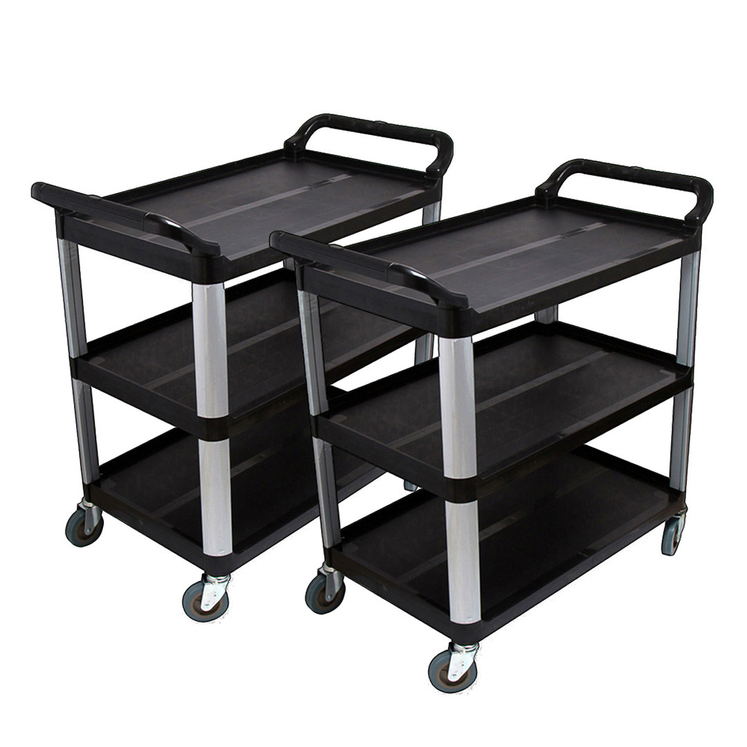 SOGA 2X 3 Tier 83.5x43x95cm Food Trolley Food Waste Cart Food Utility ...