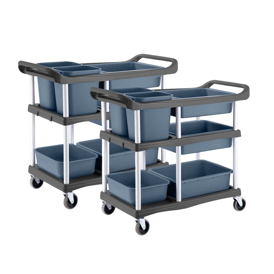 SOGA 2X 3-Tier Commercial Soiled Food Trolley Dirty Plate Cart Five ...