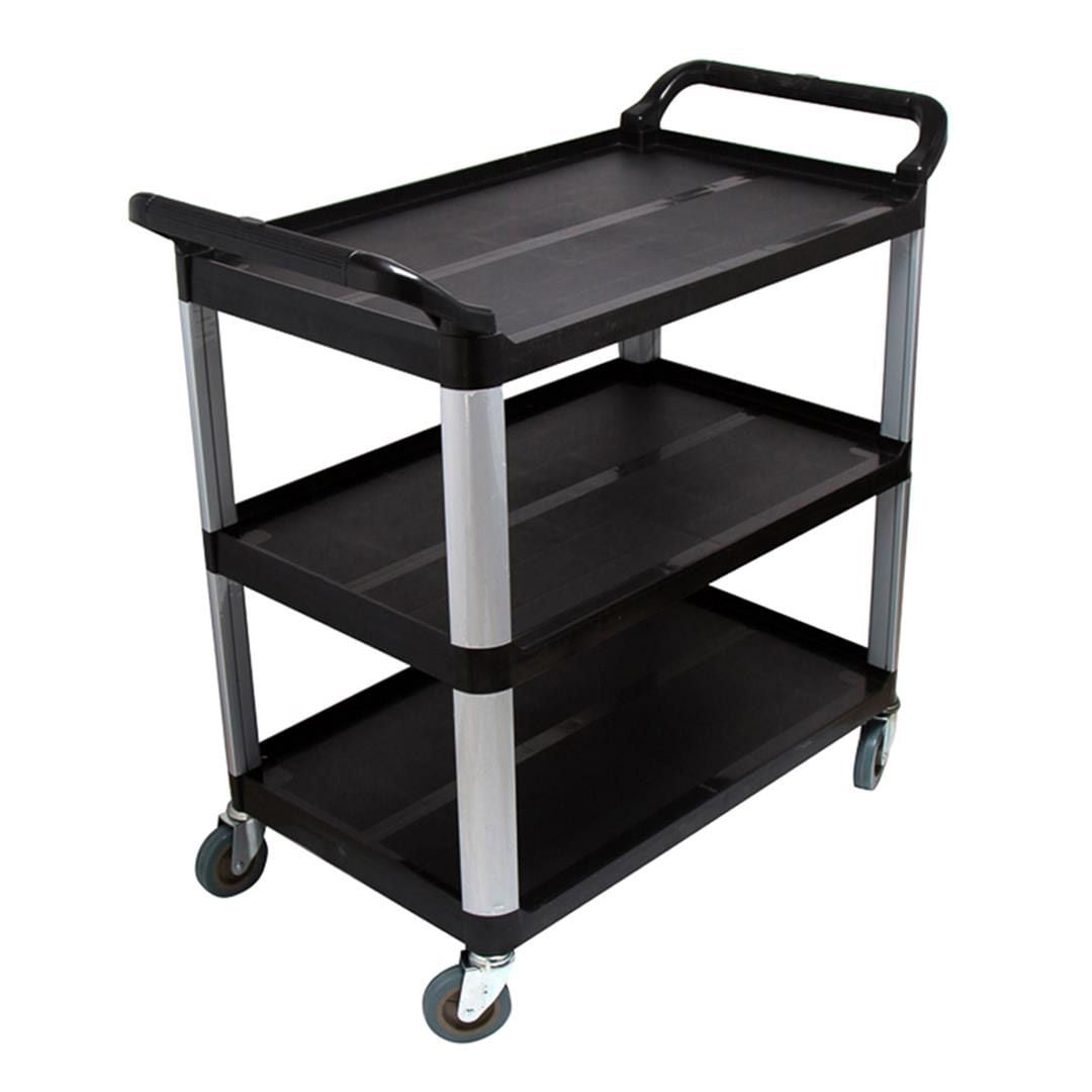 SOGA 3 Tier Food Trolley Food Waste Cart Storage Mechanic Kitchen Black ...