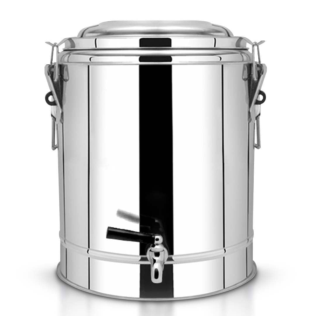 SOGA 30L Stainless Steel Insulated Stock Pot Dispenser Hot & Cold ...