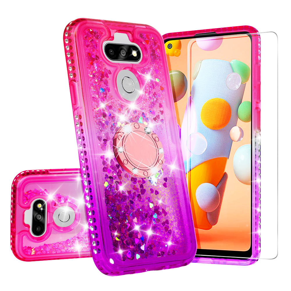 SOGA Rhinestone Quicksand Cover Cute Girl Phone Case for LG Aristo 5 ...