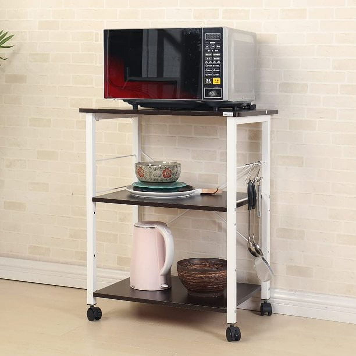 SOGES 3-Tier Kitchen Bakers Racks Utility Microwave Oven Stand Storage ...