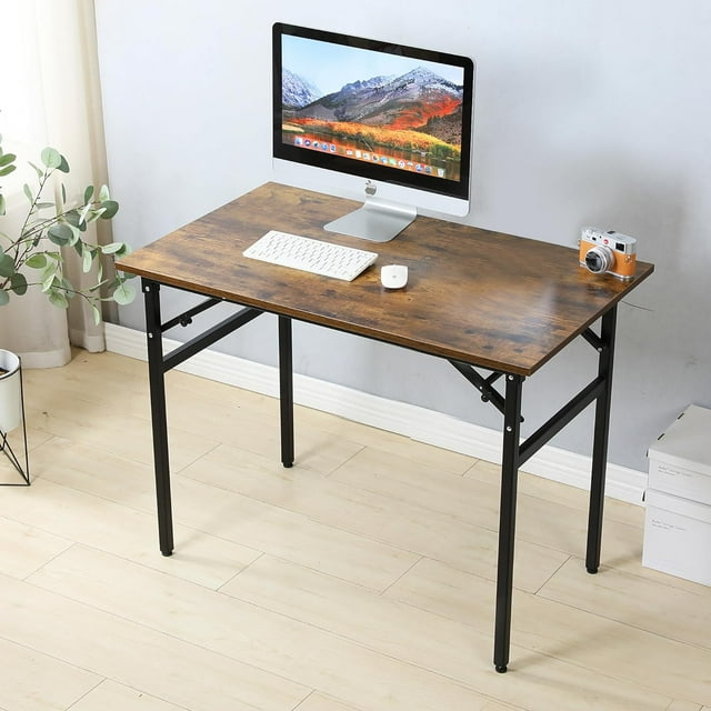 SOGES 31.5 inches Folding Desk No Assembly Sturdy Small Writing Desk ...