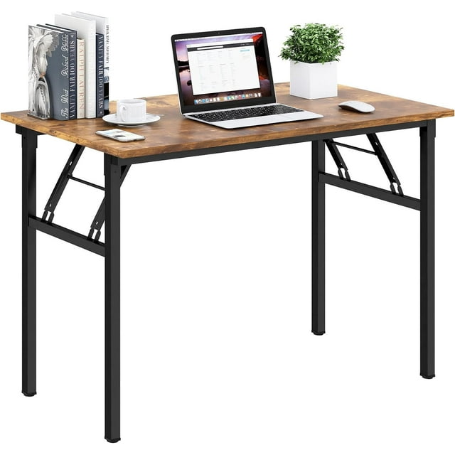 SOGES 39.4 inches Computer Desk for Small Space Small Folding Table ...
