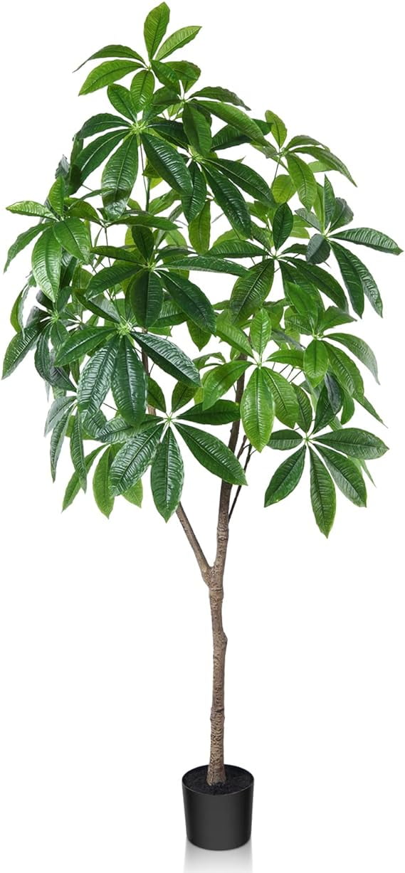SOGUYI Artificial Plants Pachira Fake Money Tree 6FT Tall Artificial ...