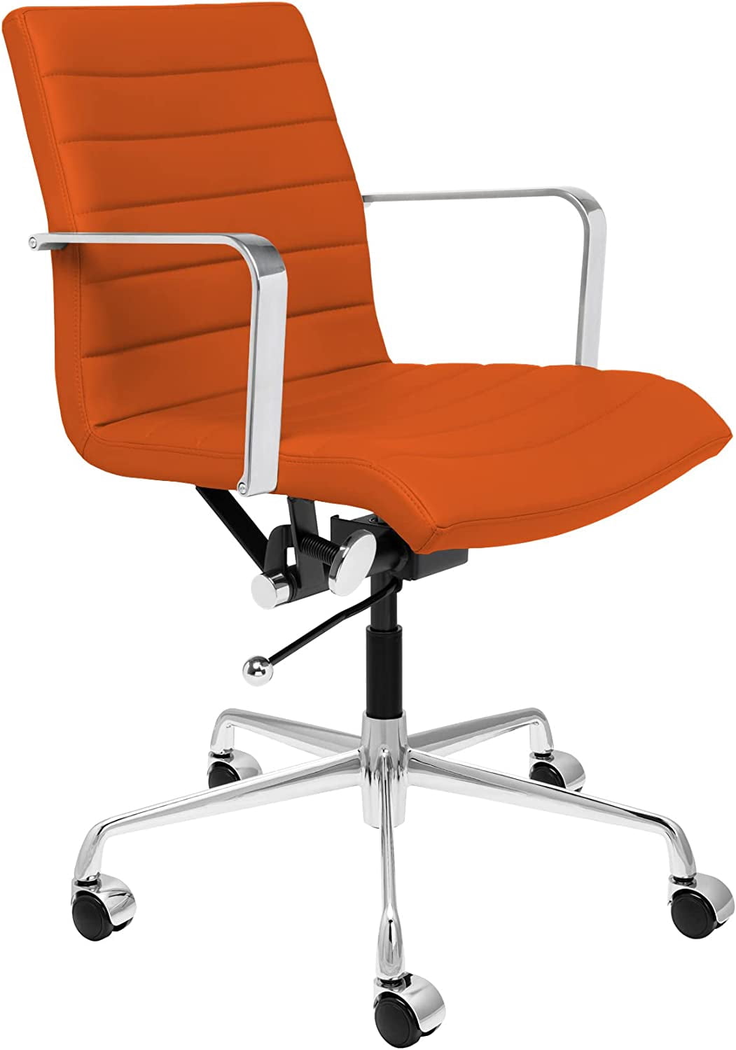 SOHO II Ribbed Office Chair - Mid Back Desk Chair Ergonomically ...