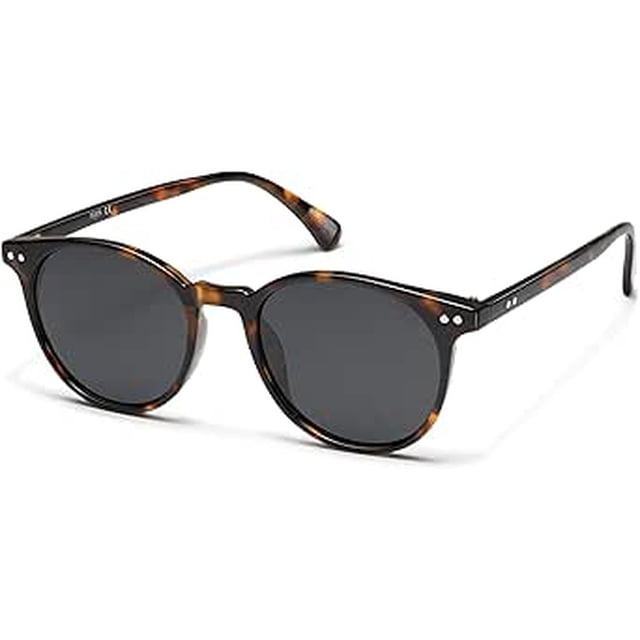 SOJOS Small Round Classic Polarized Sunglasses for Women Men Vintage ...