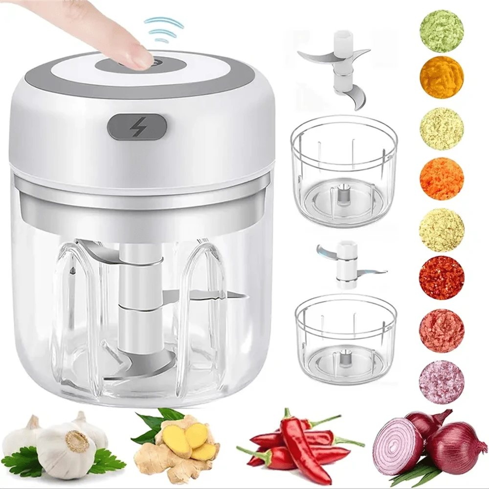 SOKANY Electric Mini Garlic Chopper, Wireless Mixer, Portable Masher ...
