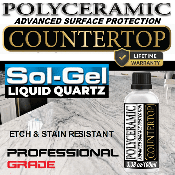 SOL-GEL LIQUID QUARTZ COUNTERTOP PROTECTIVE SEALER FOR GRANITE, STONE ...
