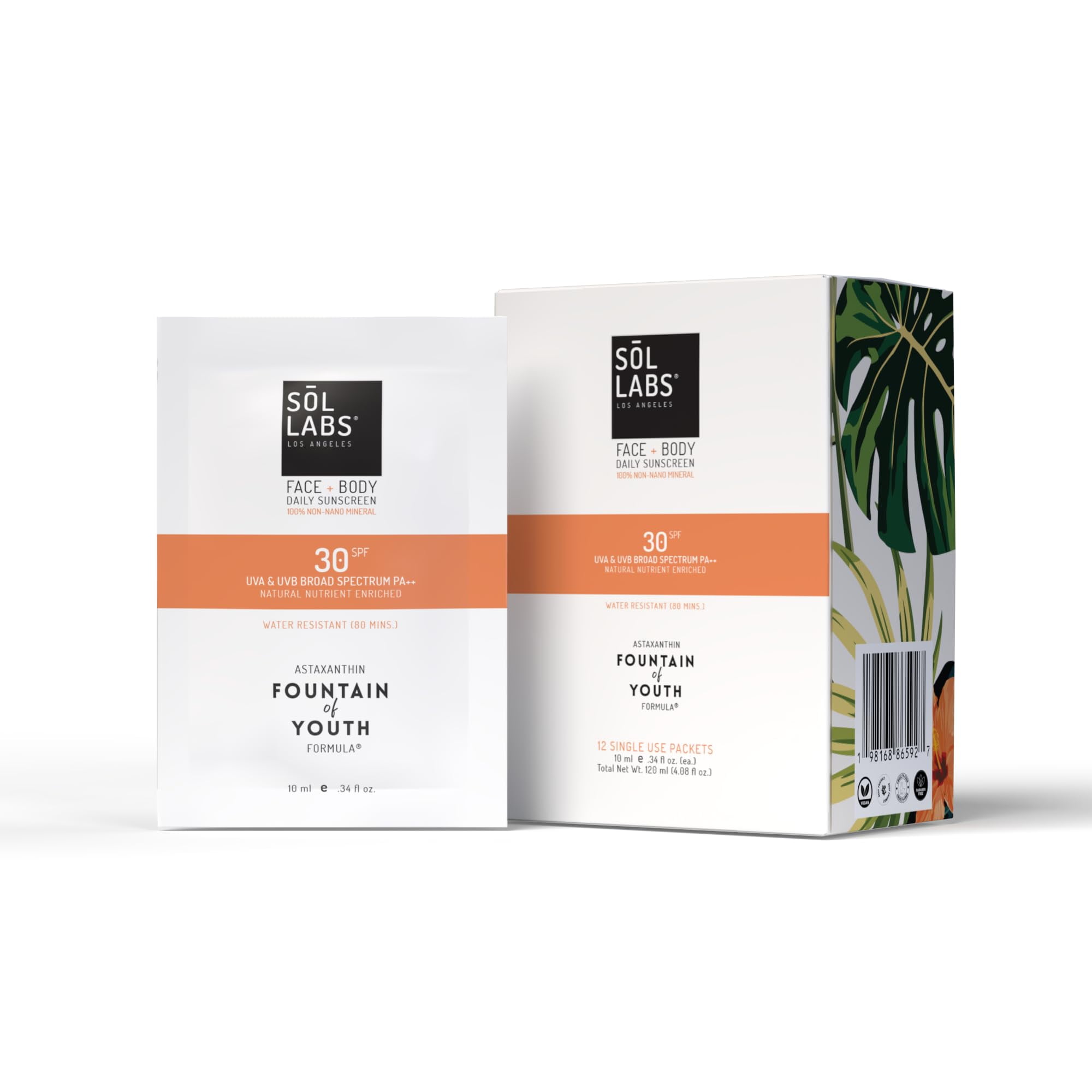 SOL LABS Daily Face and Body Sunscreen SPF 30 | On-The-Go All Natural ...