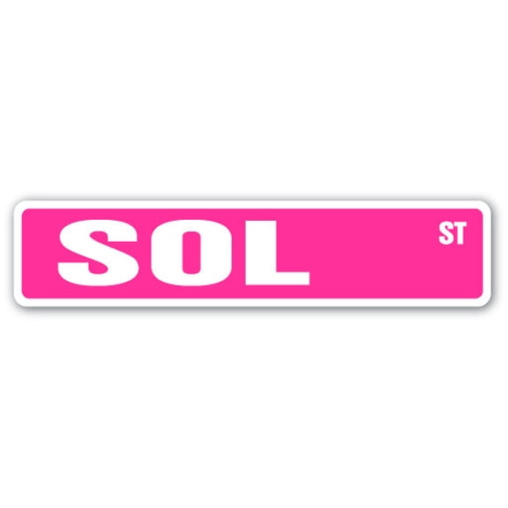 SOL Street Sign Childrens Name Room Sign | Indoor/Outdoor | 24" Wide ...